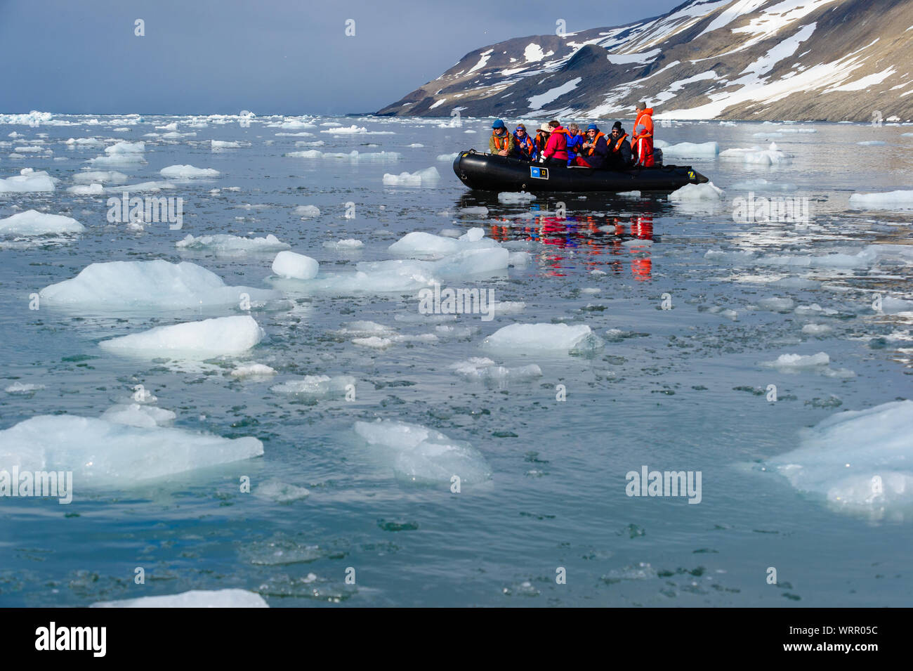 Tourists from the National Geographic Explorer cruise ship on ...