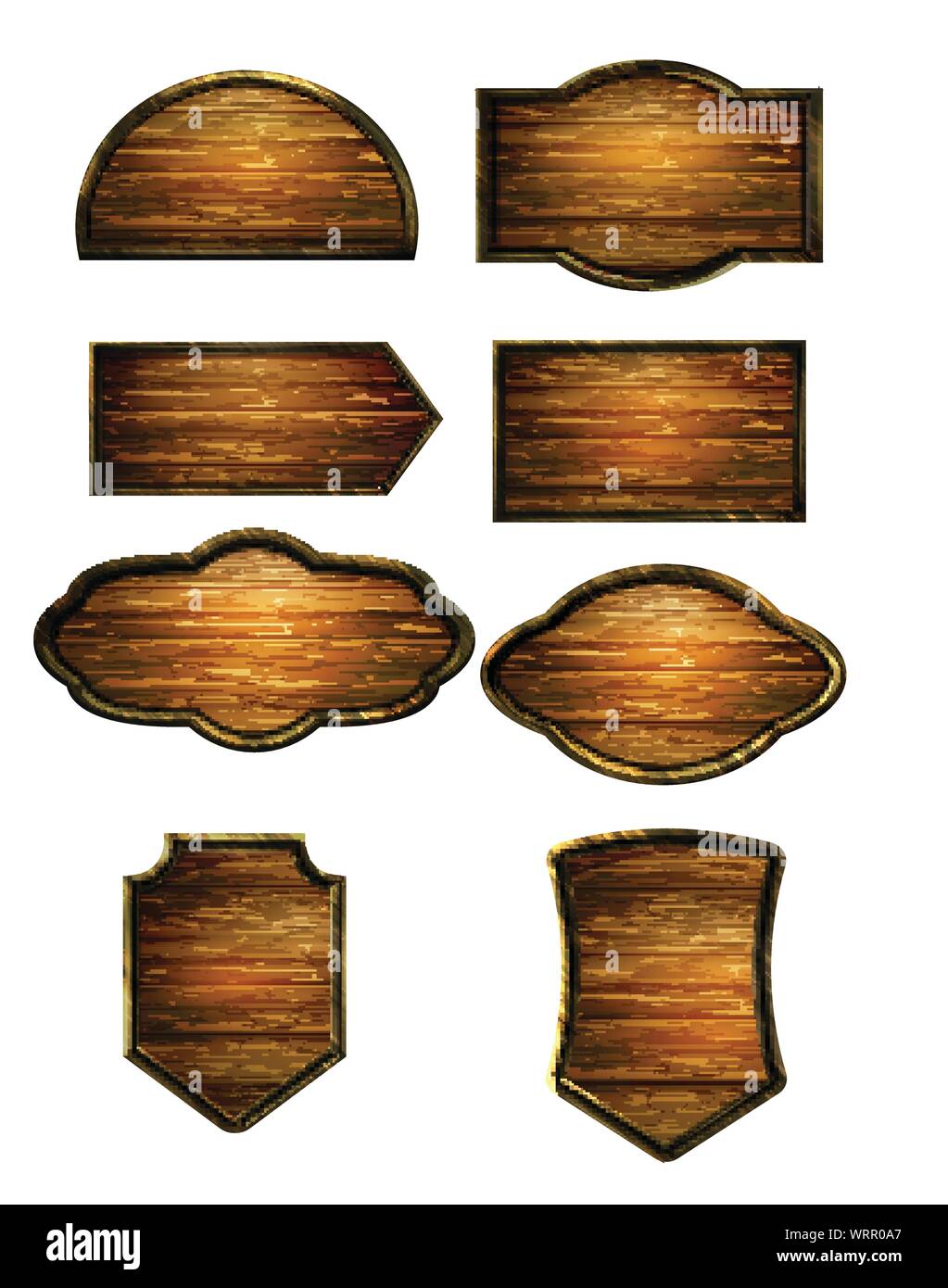 Vector realistic illustration of wooden signboard Stock Vector Image ...