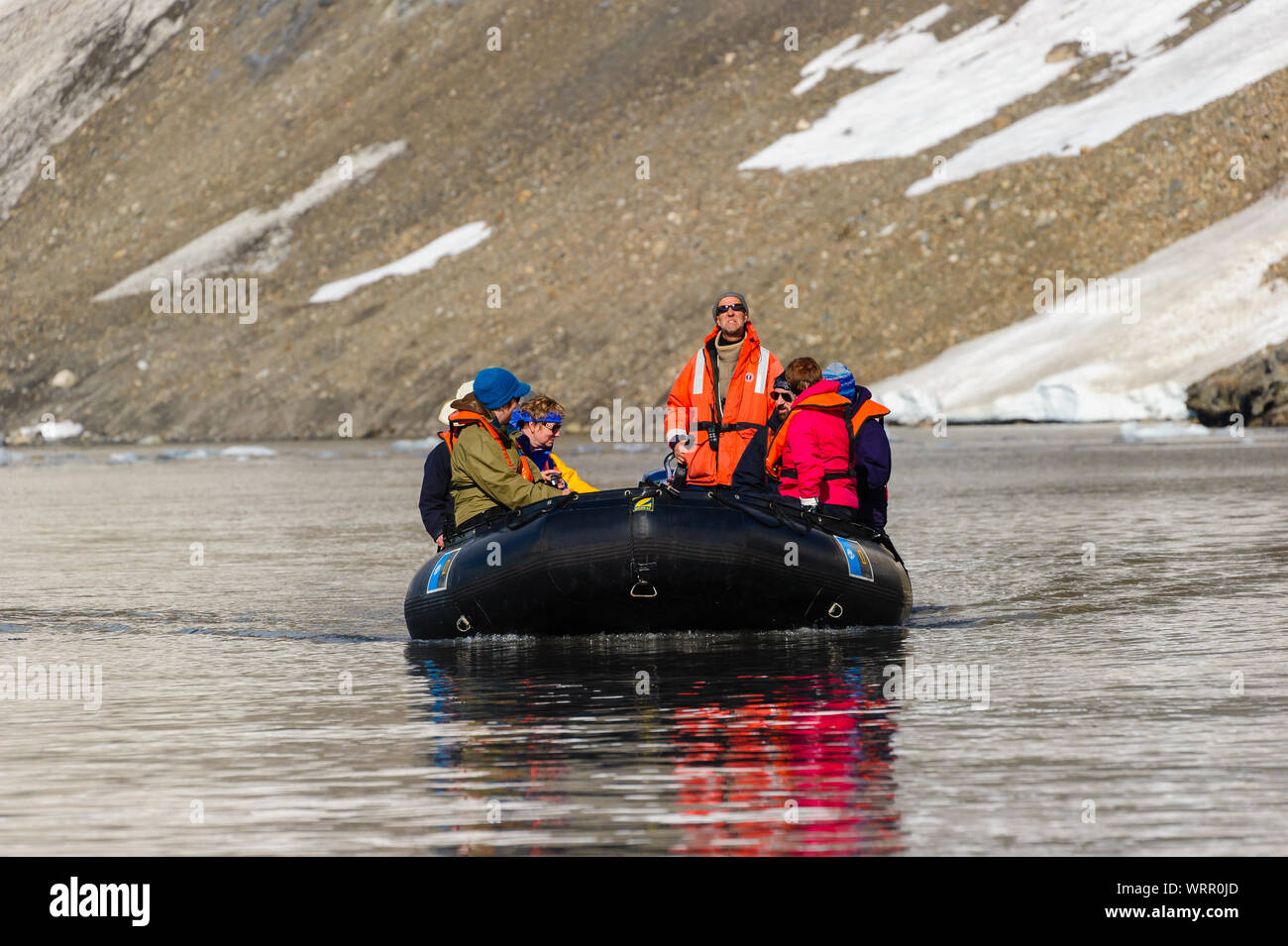 Tourists from the National Geographic Explorer cruise ship on ...