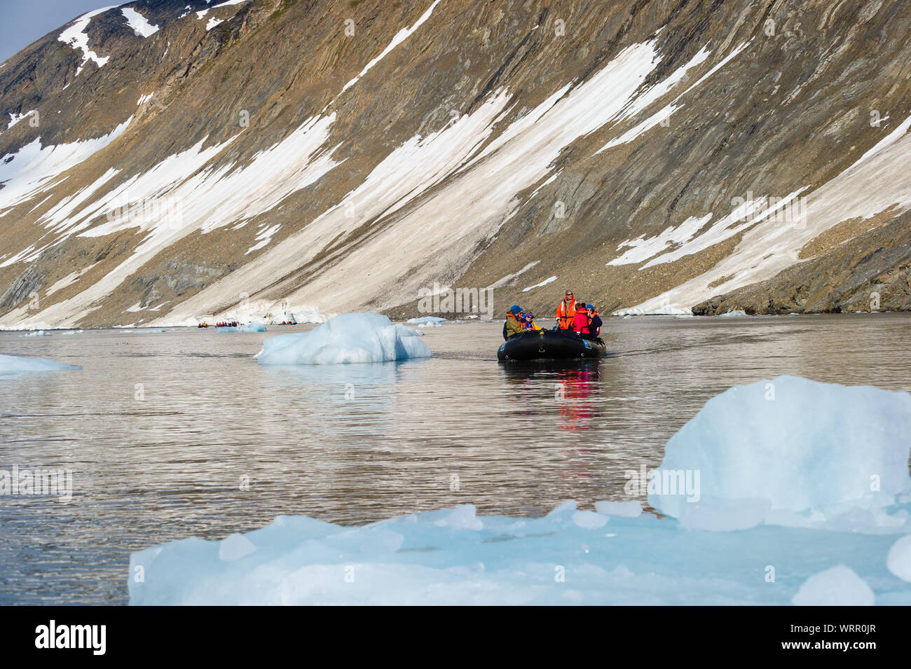 Tourists from the National Geographic Explorer cruise ship on ...