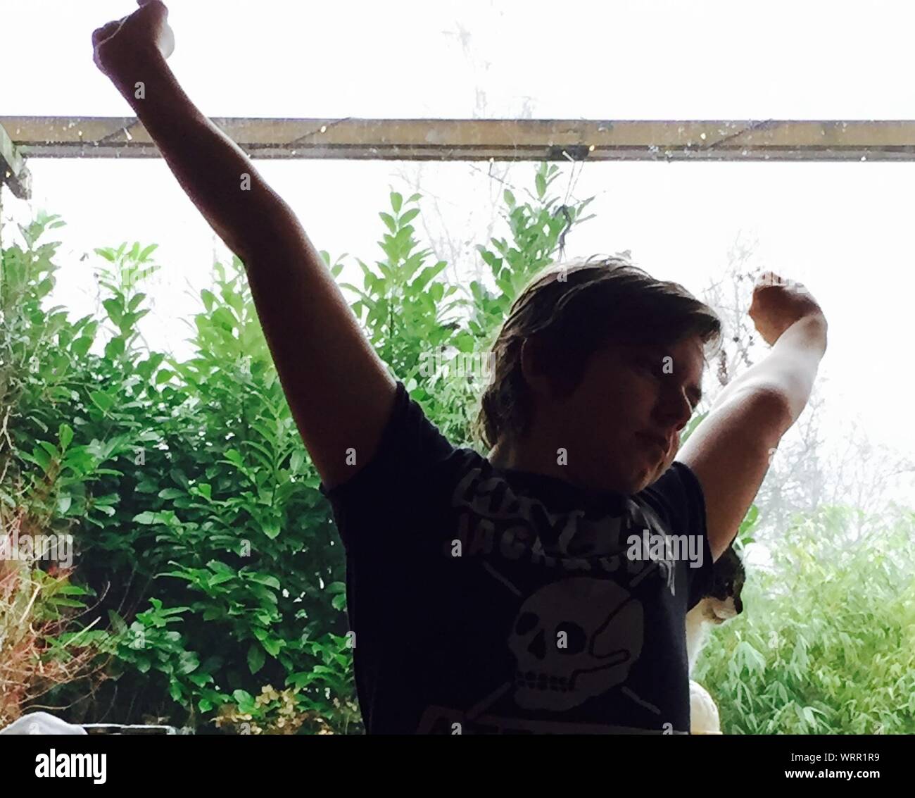 Boy stretching hi-res stock photography and images - Alamy