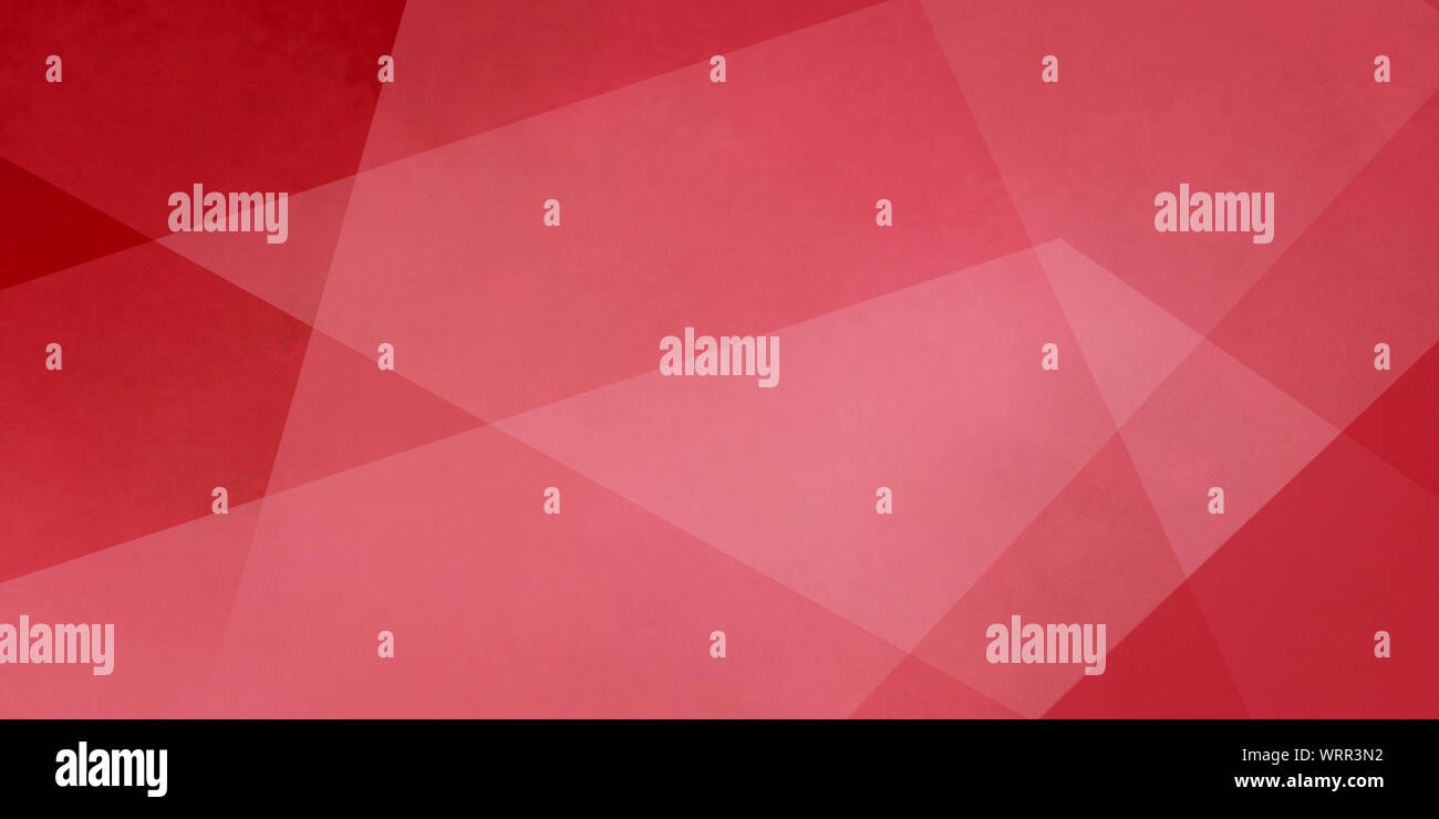 Red background with white layers of textured transparent triangle ...