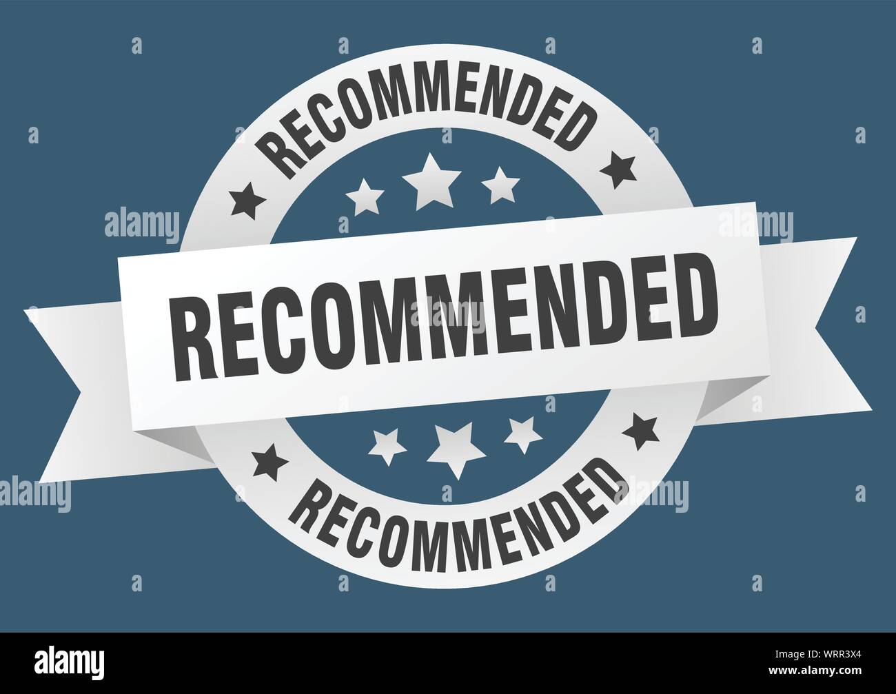 recommended ribbon. recommended round white sign. recommended Stock ...