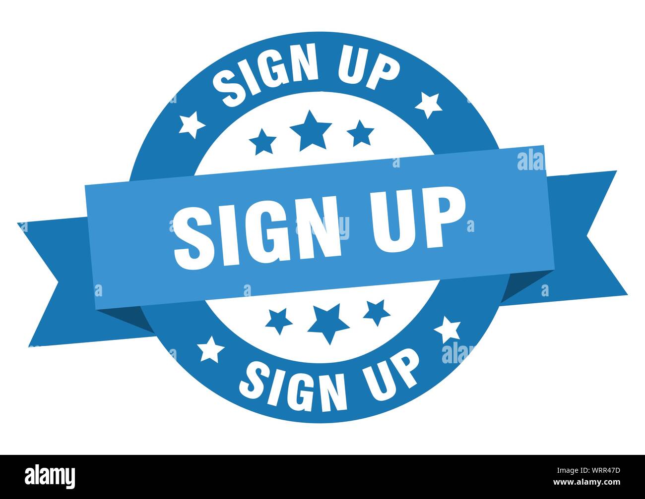 sign up ribbon. sign up round blue sign. sign up Stock Vector Image ...
