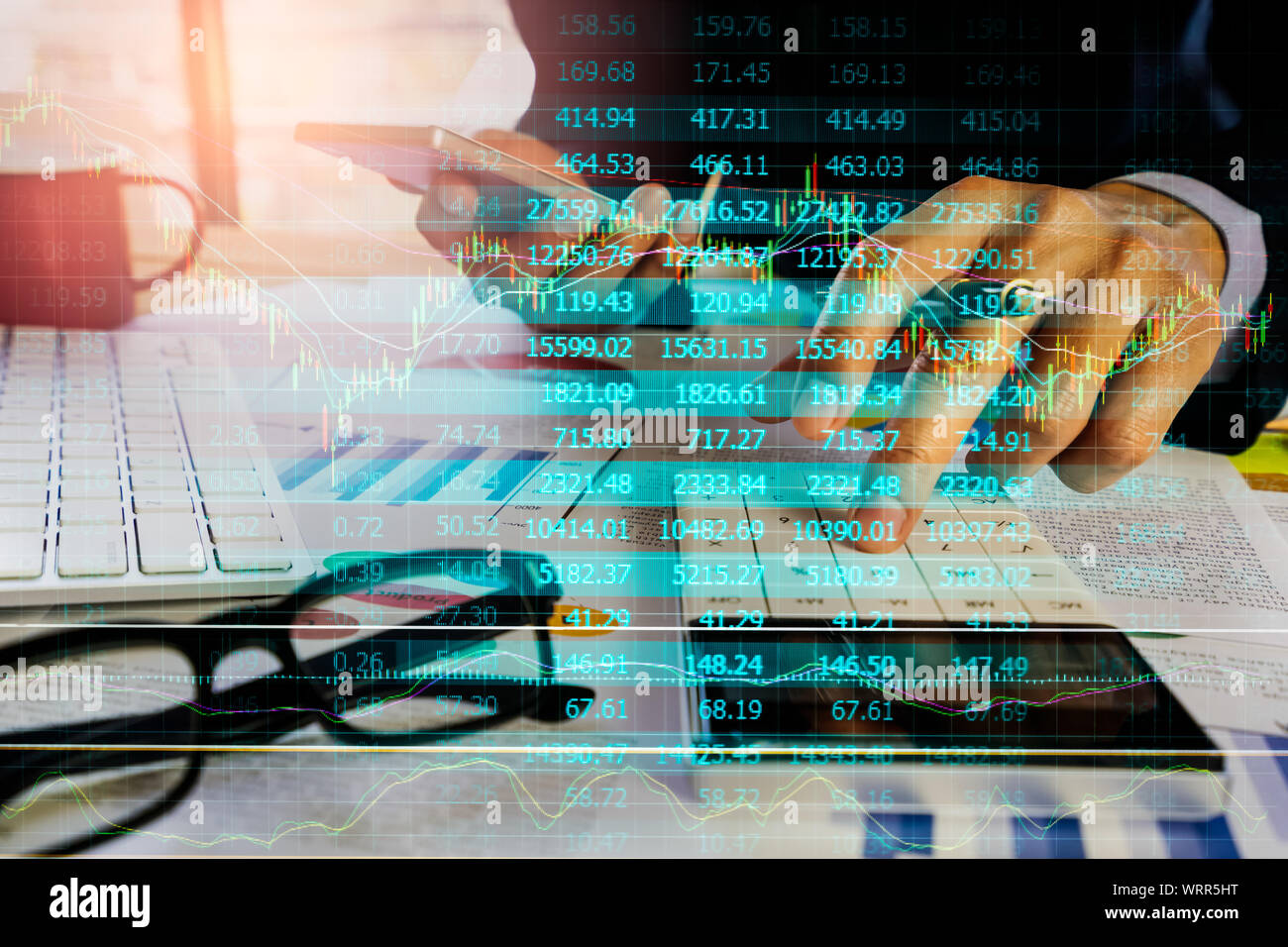 Stock market or forex trading graph and candlestick chart suitable for ...