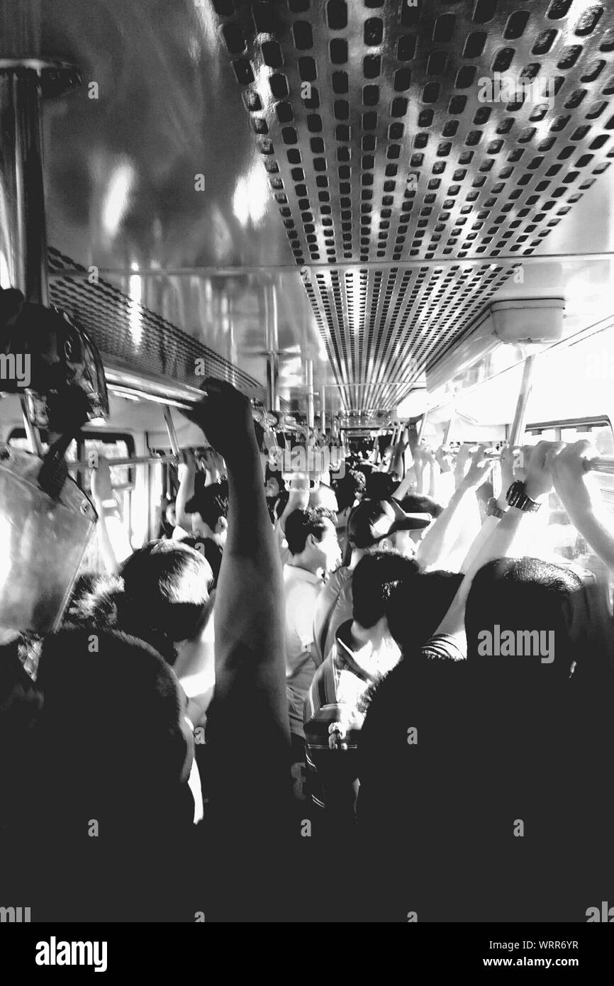 Bus interior Black and White Stock Photos & Images - Alamy