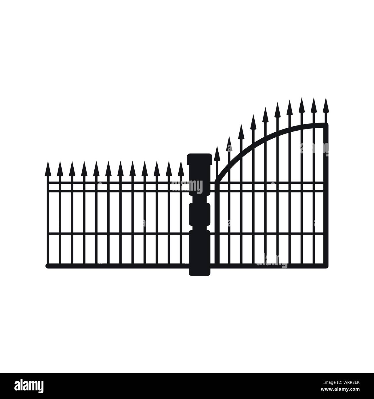 Iron railings wrought iron Stock Vector Images - Alamy