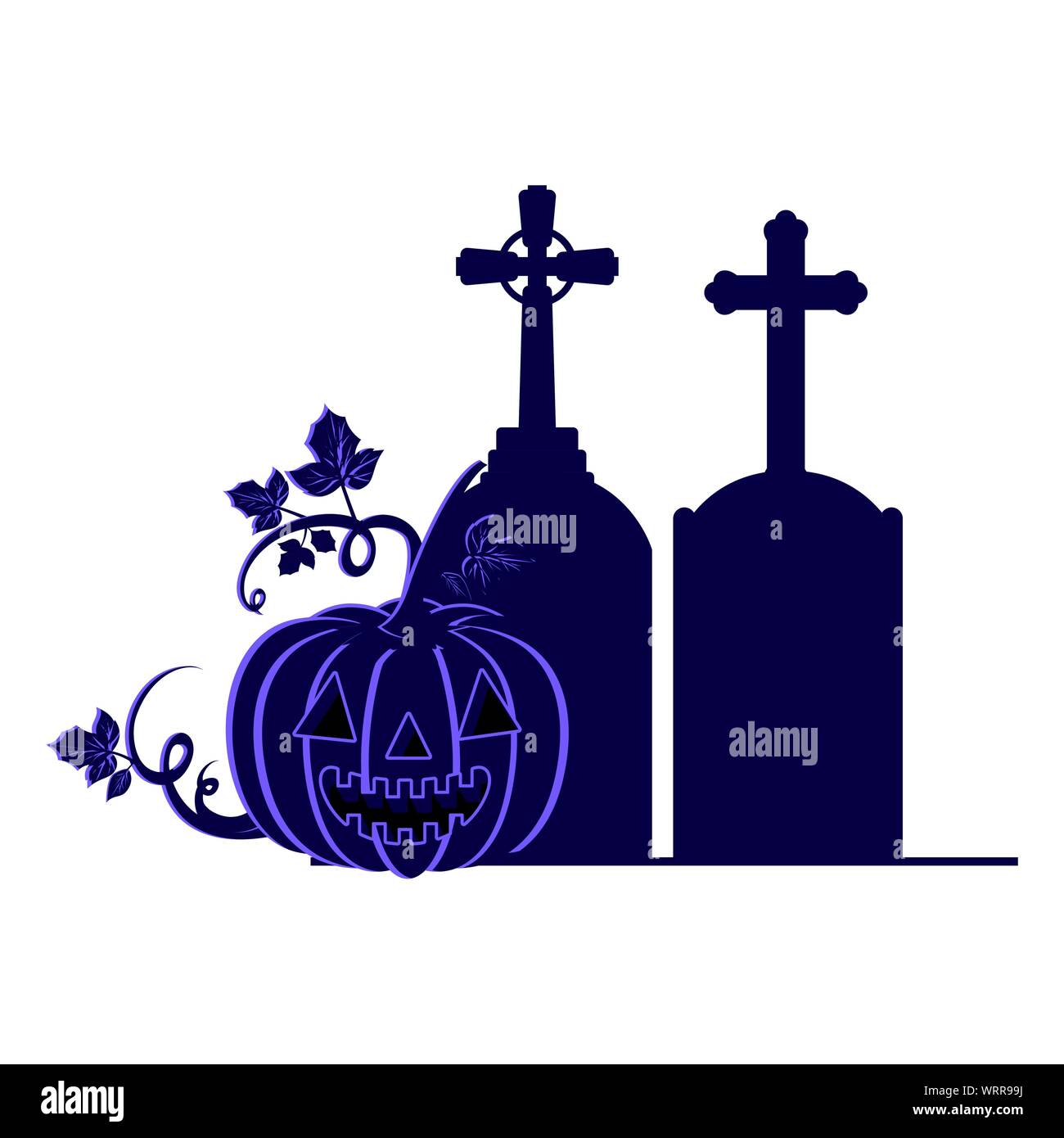 Old traditional graveyard cemetery Cut Out Stock Images & Pictures - Alamy