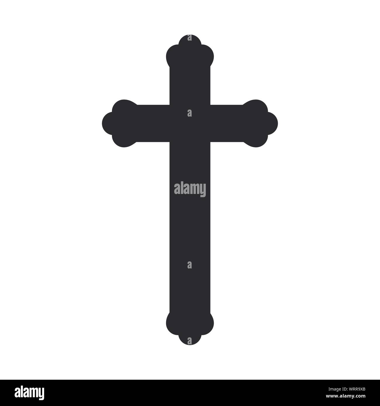 christian cross on white background Stock Vector Image & Art - Alamy