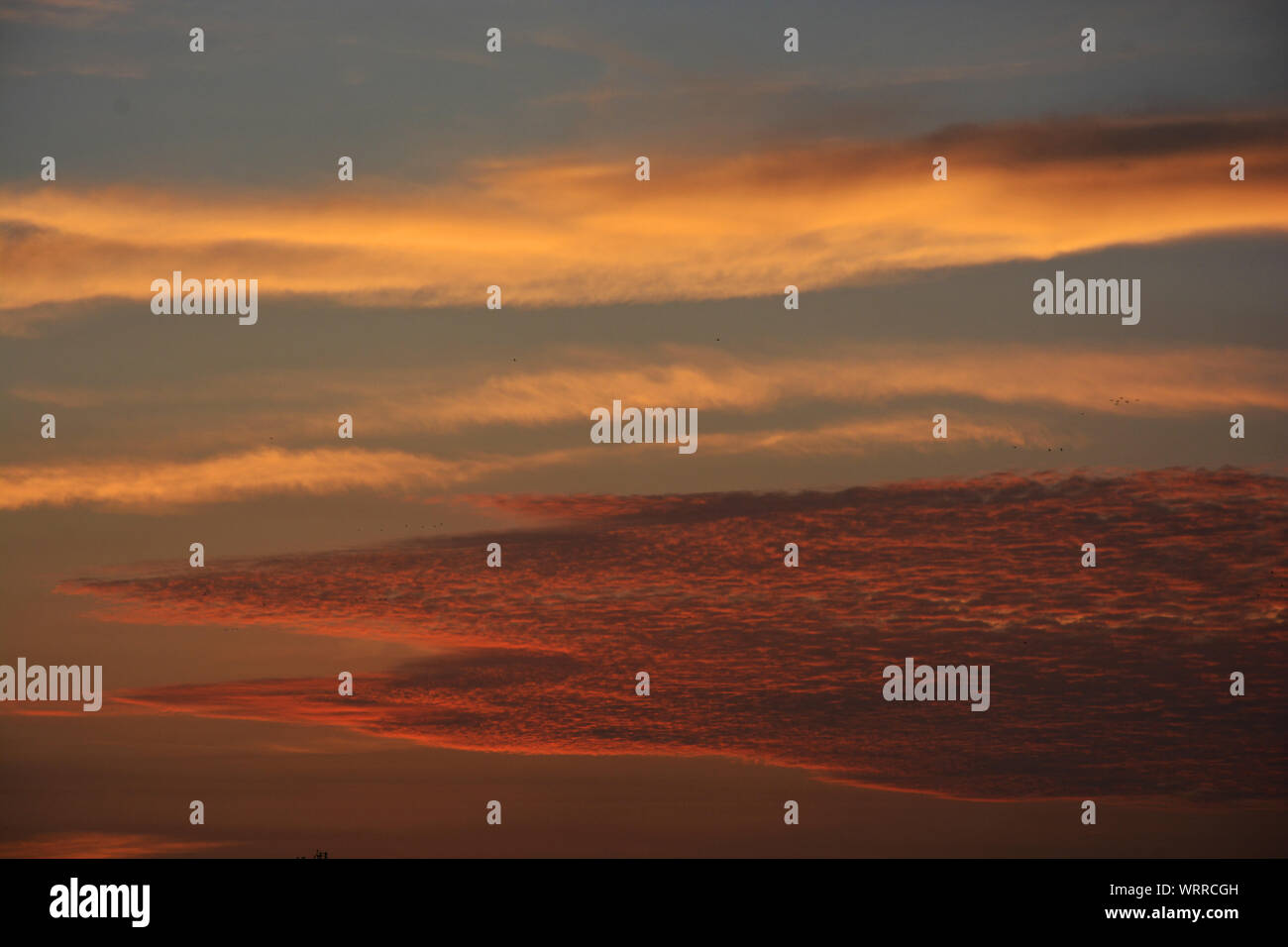 perfect sunset with beautiful colors at the Peruvian capital Lima Stock ...