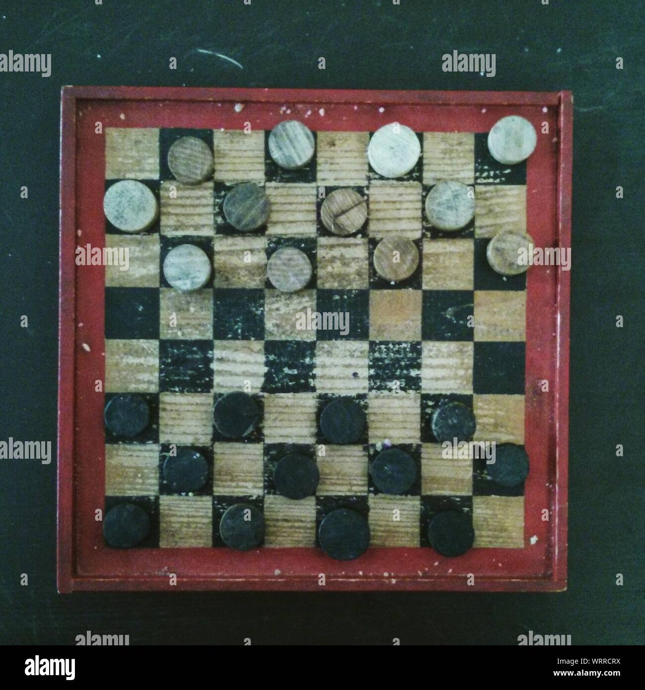 Very old game of checkers hi-res stock photography and images - Alamy