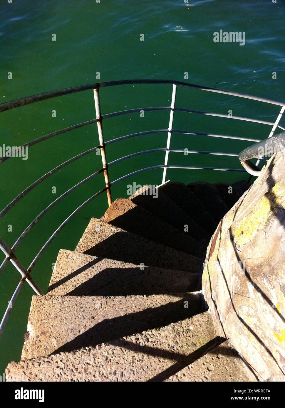 Narrow staircase railing hi-res stock photography and images - Alamy