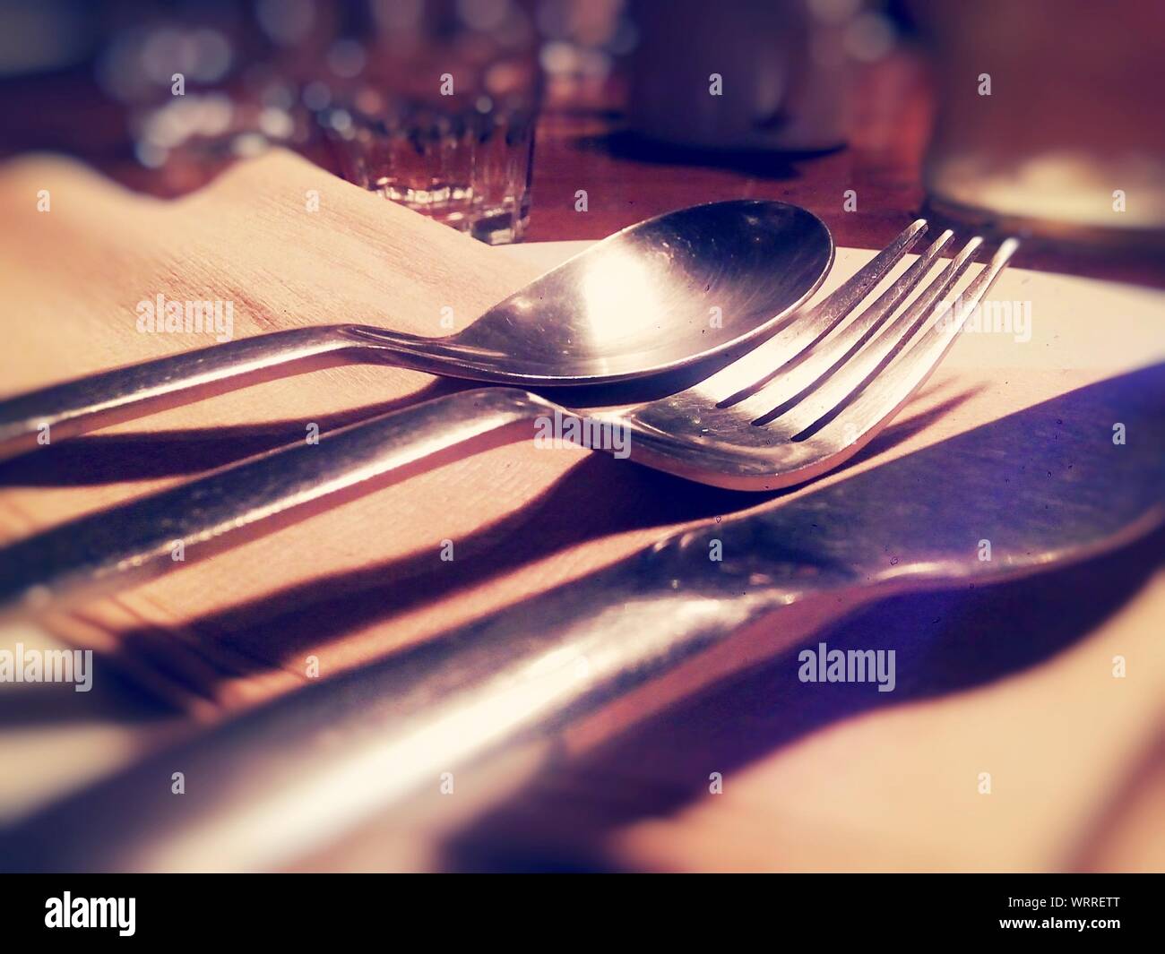 Cutlery napkin hi-res stock photography and images - Alamy