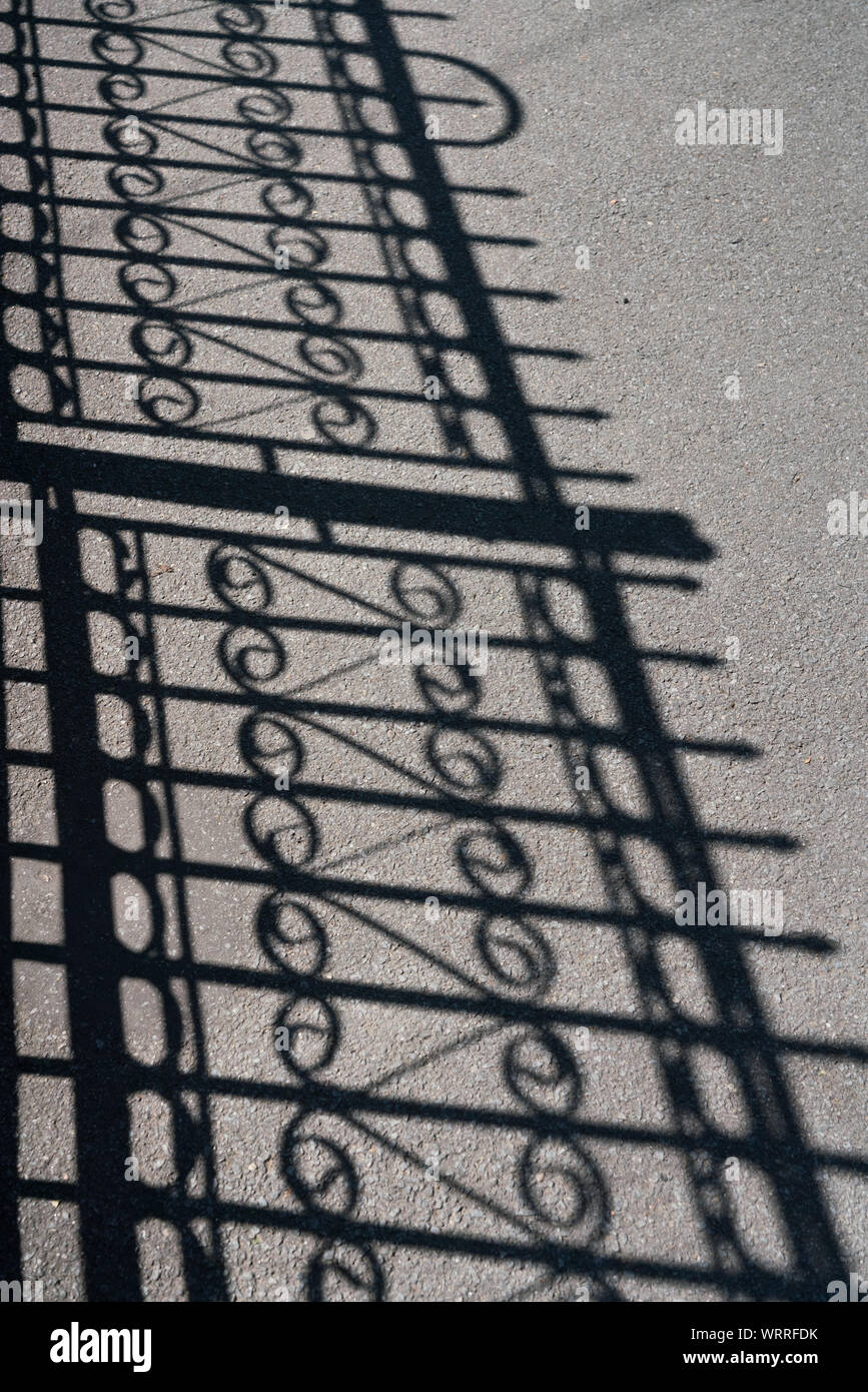 Abstract shadow pattern of railings Stock Photo - Alamy