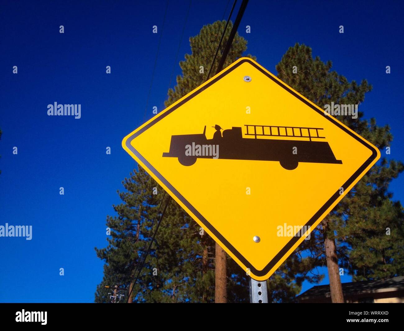 Fire station road sign hi-res stock photography and images - Alamy