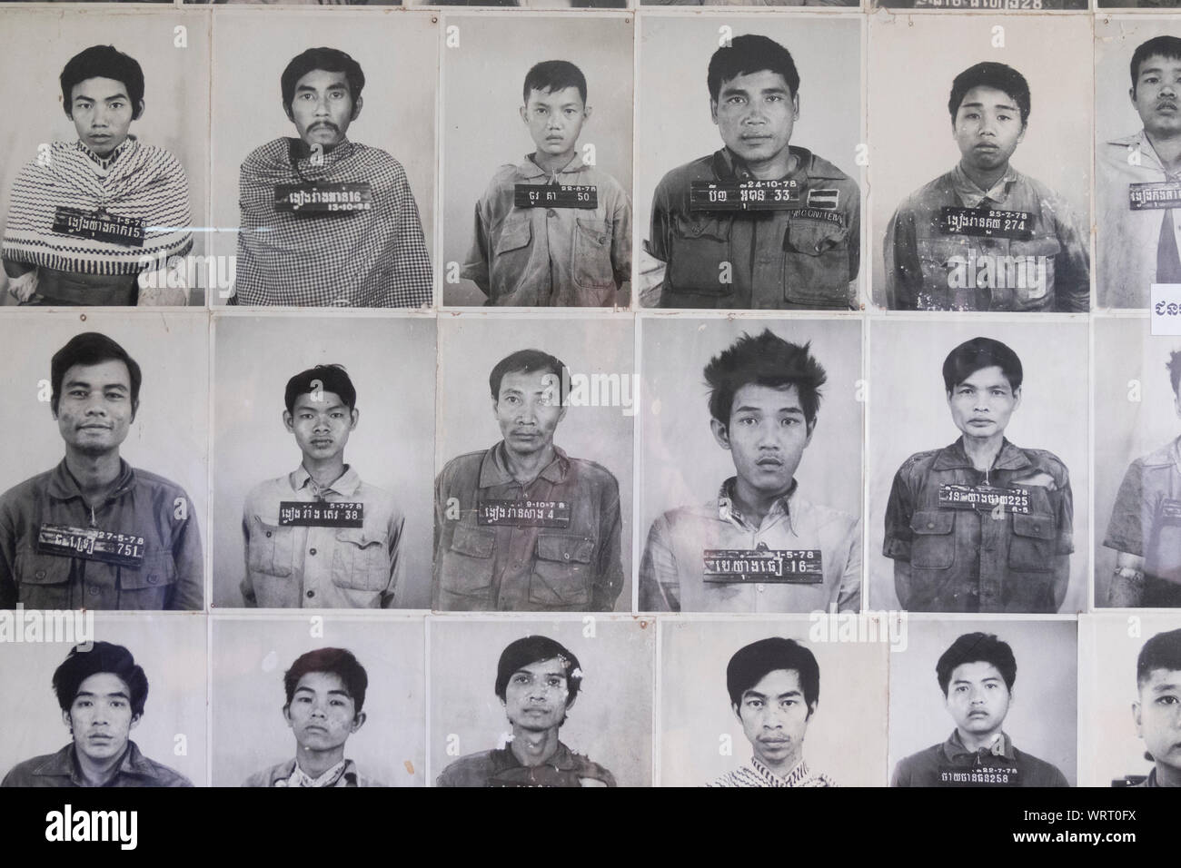 A selction of some of the mug shot images of the thousands of prisoners ...