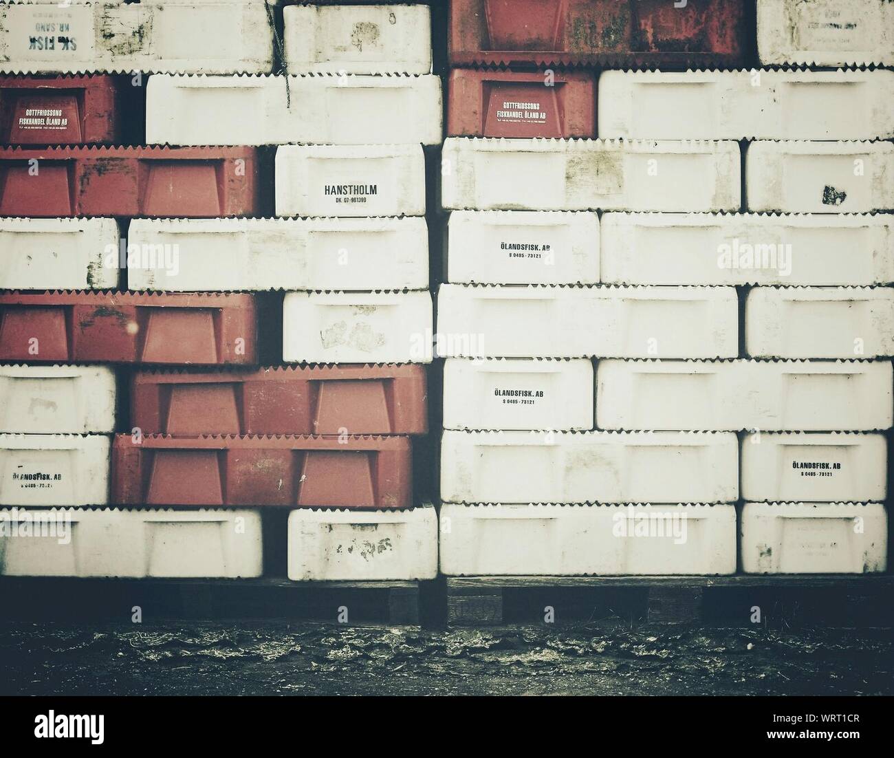 Stack of red crates hi-res stock photography and images - Alamy