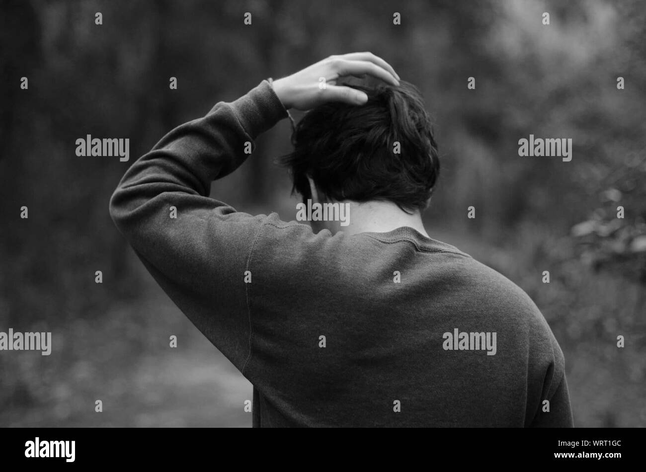 Hand rear view Black and White Stock Photos & Images - Alamy