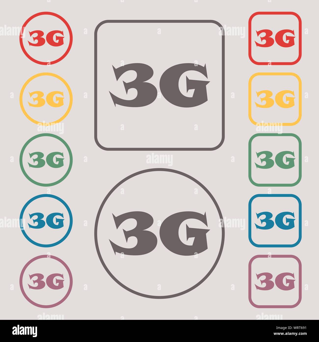 3G sign icon. Mobile telecommunications technology symbol. Symbols on ...