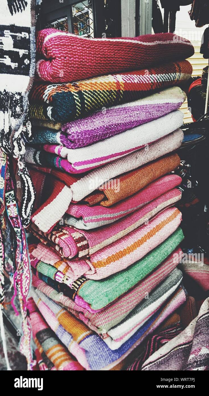 Stack of blankets hi-res stock photography and images - Alamy