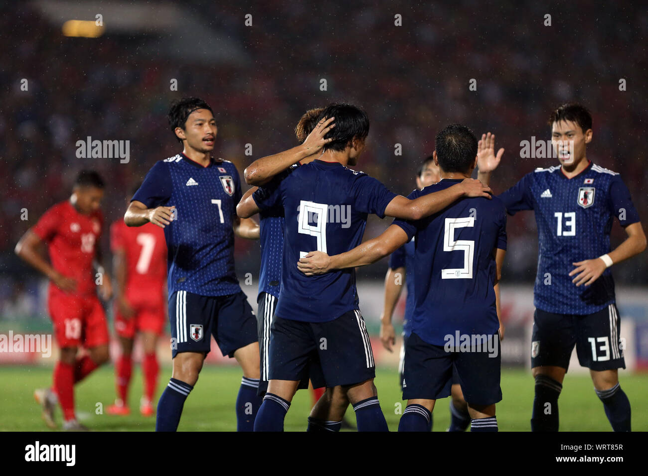 Yangon, Myanmar. 10th Sep, 2019. Players of Japan celebrate during the ...