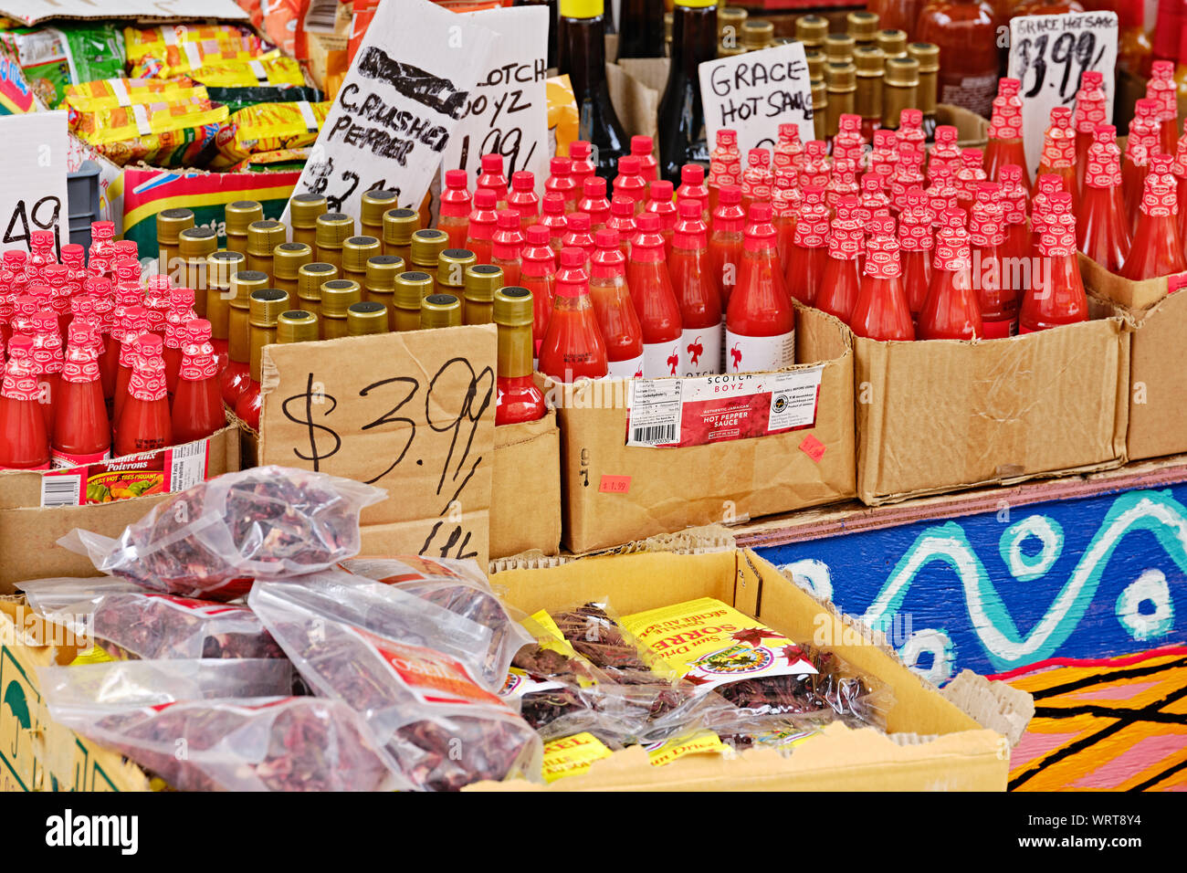 Dry goods on display on Spadina Avenue Stock Photo - Alamy