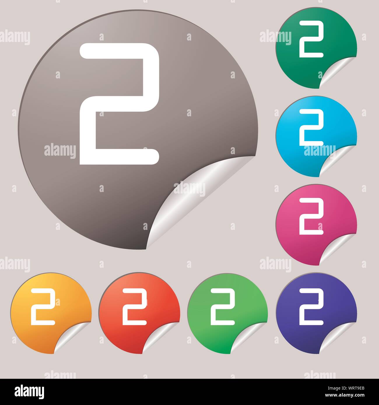 Second place award sign. Winner symbol. Step two. Set of eight multi ...