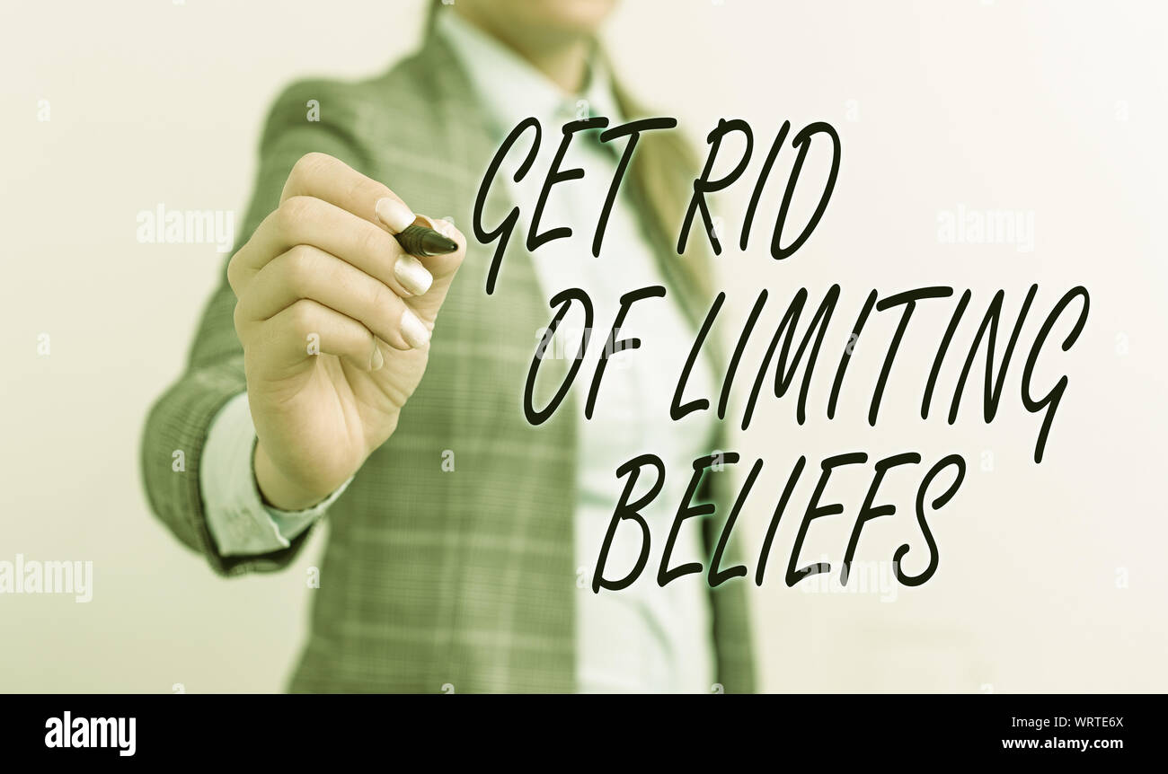 Conceptual hand writing showing Get Rid Of Limiting Beliefs. Concept ...