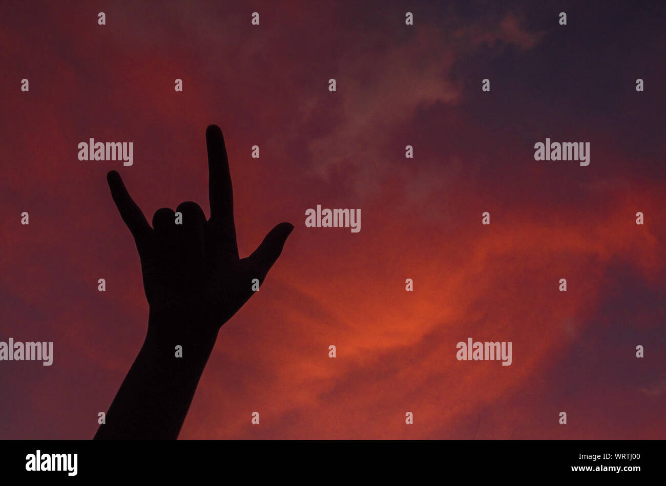 Red Hand Sign High Resolution Stock Photography and Images - Alamy