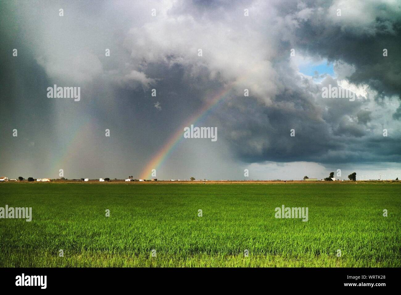 Rainbow into countryside hi-res stock photography and images - Alamy