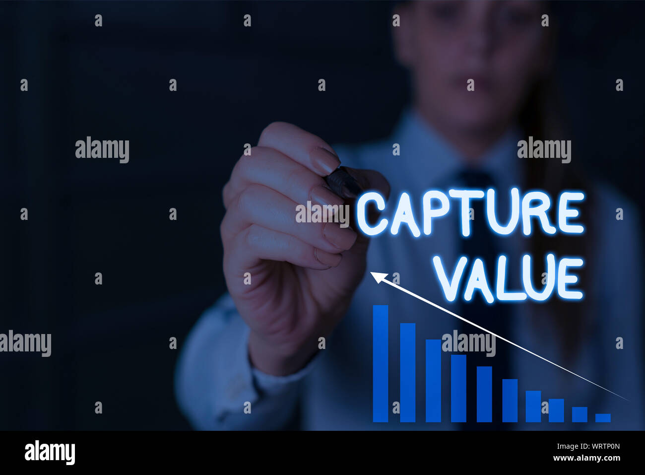 Writing note showing Capture Value. Business concept for Customer ...