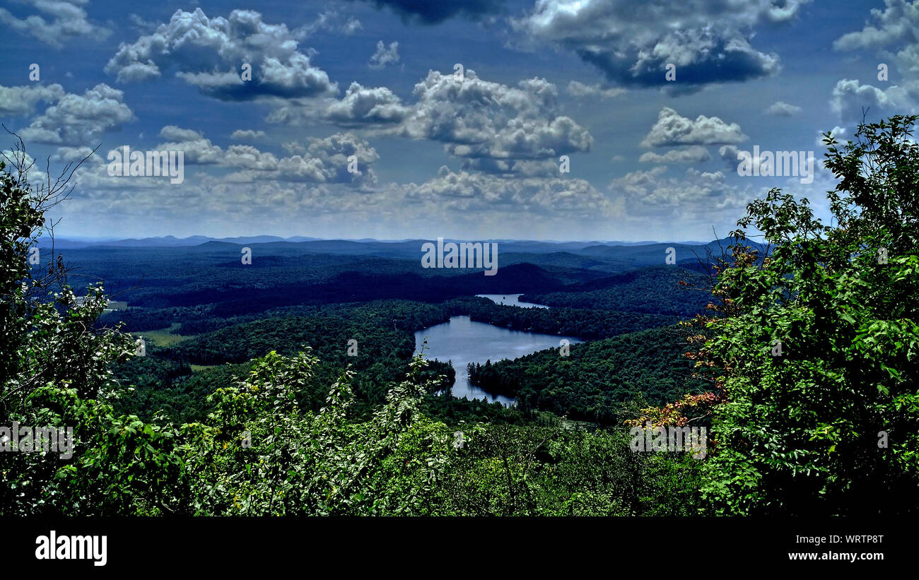 Summertime View of Adirondack Mountains from Mt. Arab in New York State ...