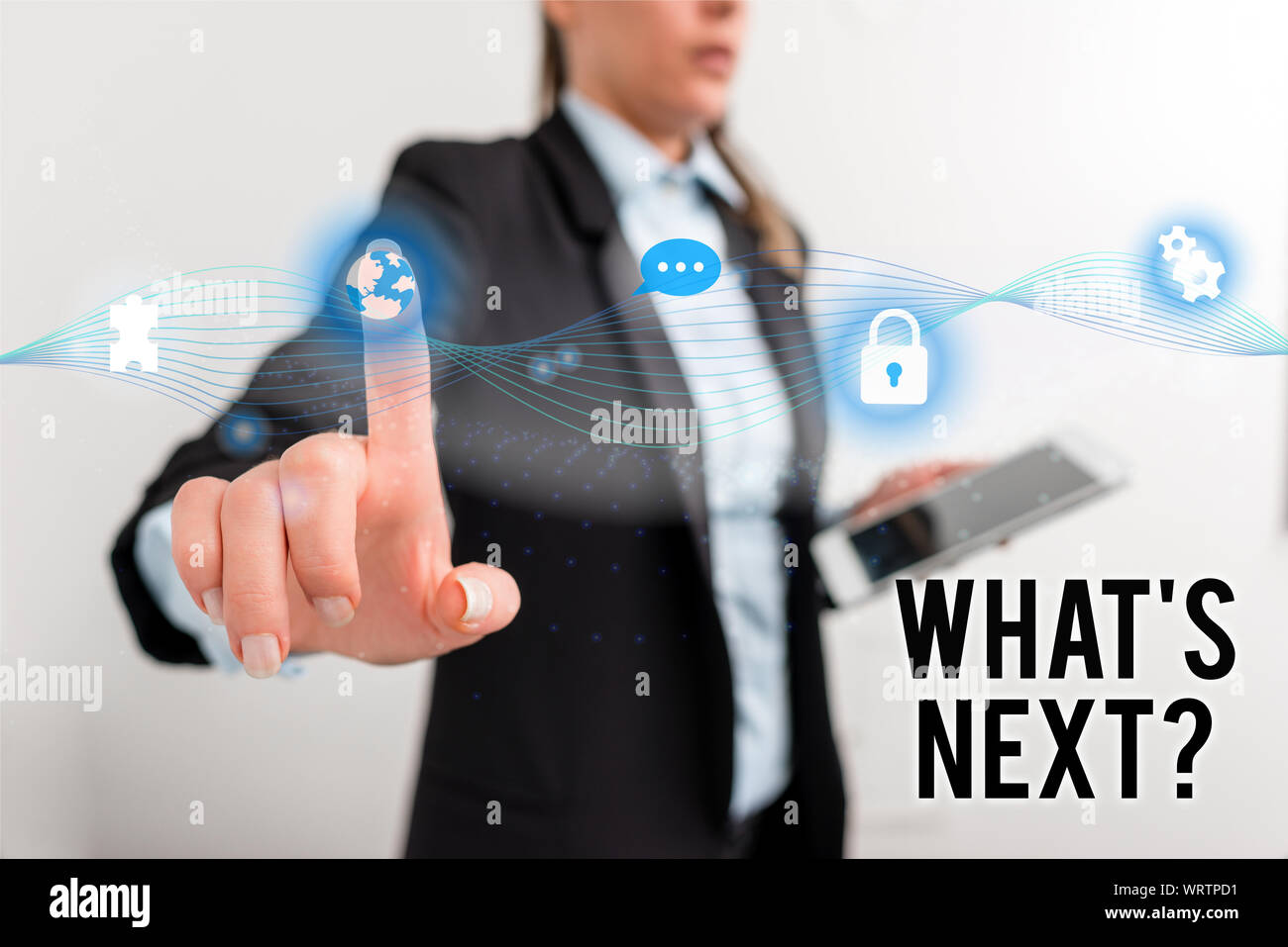 Text sign showing What S Next Question. Business photo text asking ...