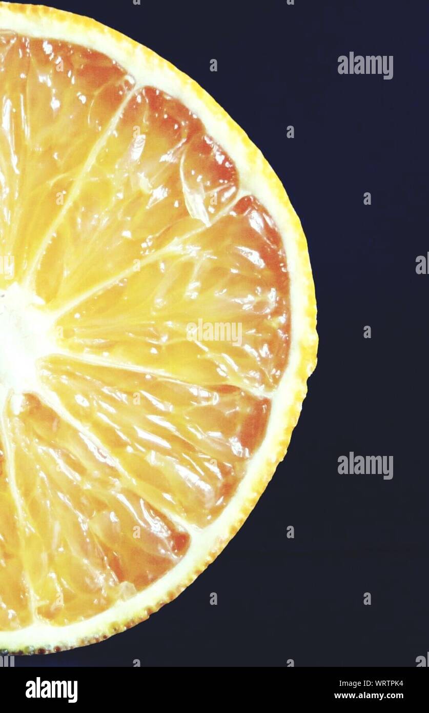 Close up of the cross section of an orange hi-res stock photography and ...