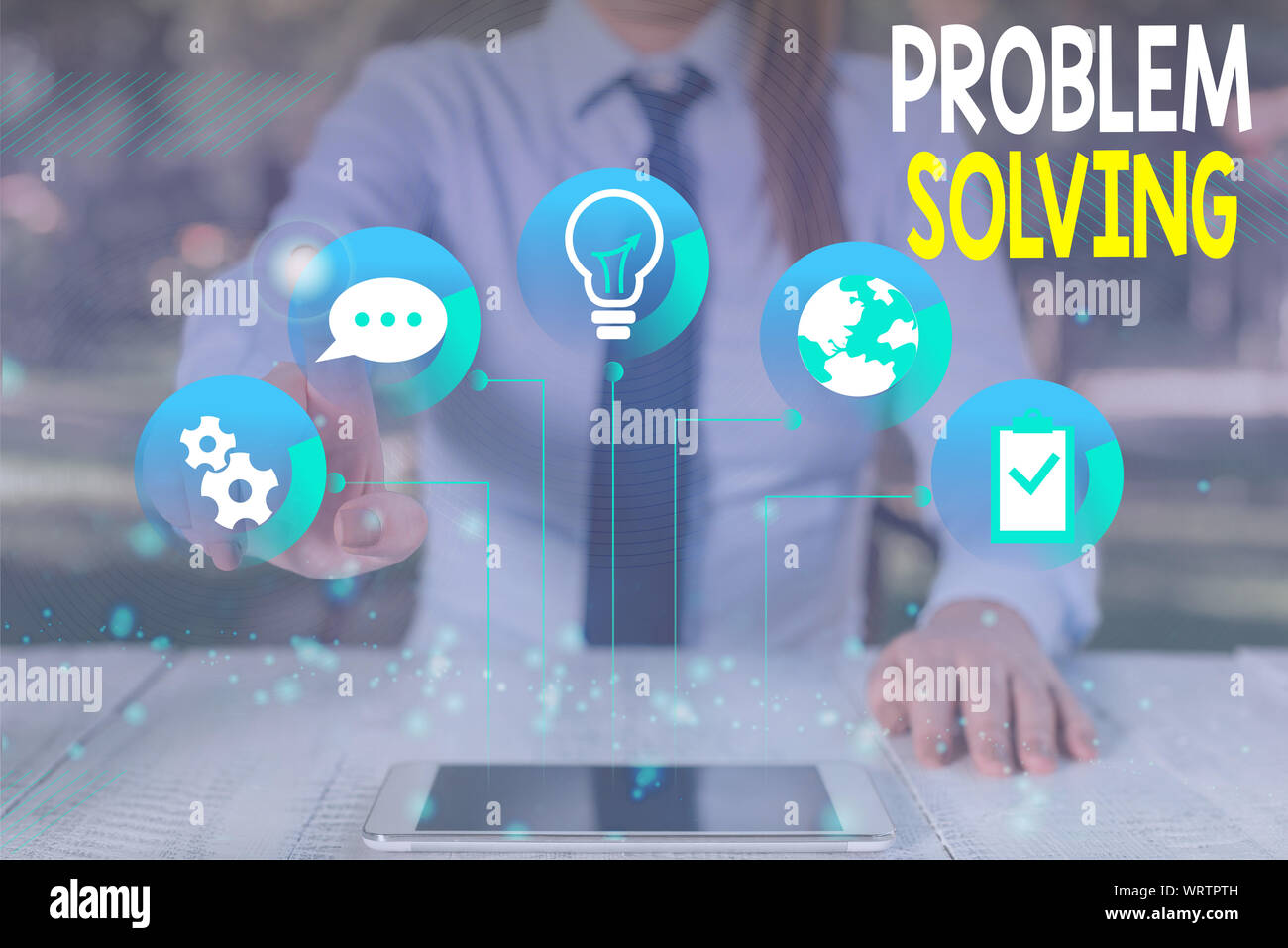 Conceptual hand writing showing Problem Solving. Concept meaning process of finding solutions to ...