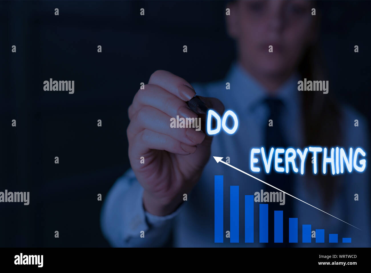 Writing note showing Do Everything. Business concept for Jack of All ...