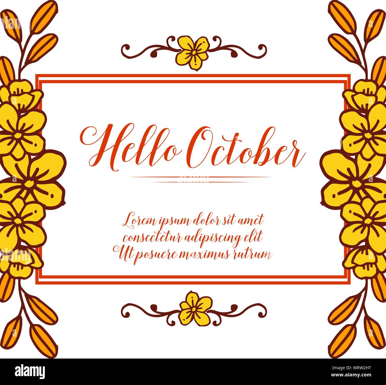 Elegant seamless background floral frame, for element design card hello ...