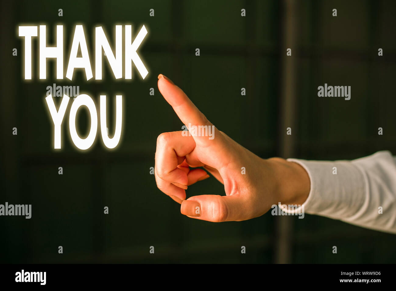 Writing note showing Thank You. Business concept for a polite ...