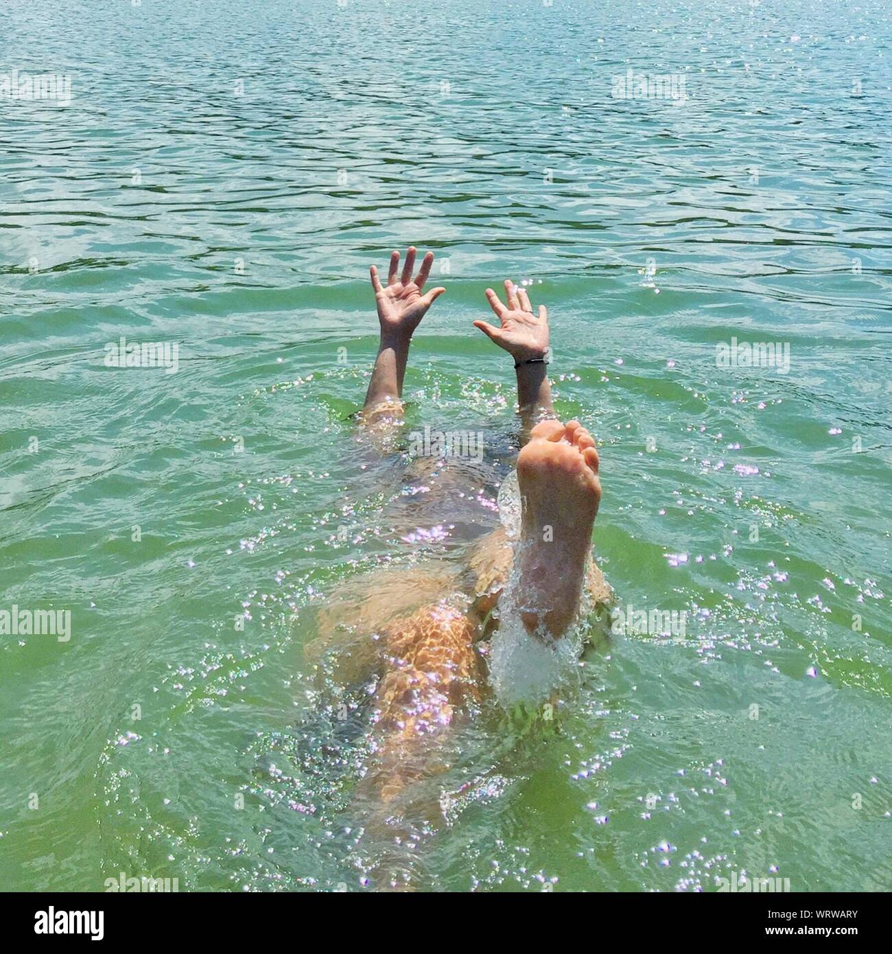 Man swimming sea one person hi-res stock photography and images - Alamy