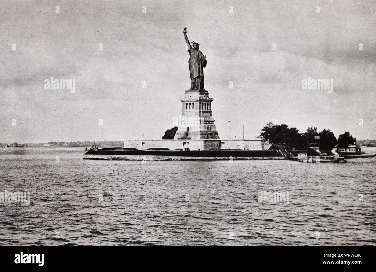 Full view of Bedloe's Island, circa 1890 Stock Photo - Alamy