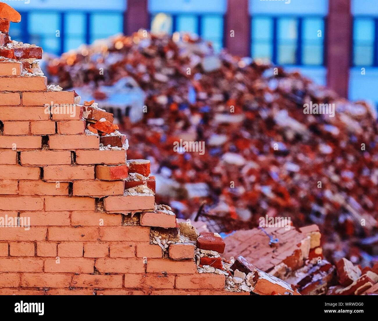 Construction construction site building exterior damaged hi-res stock ...