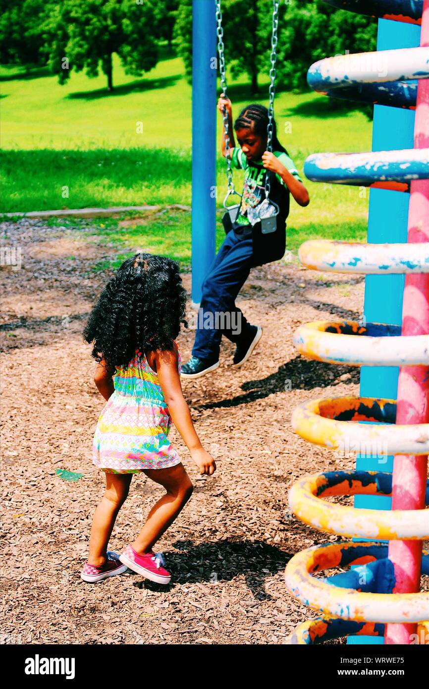 Girls playground hi-res stock photography and images - Alamy