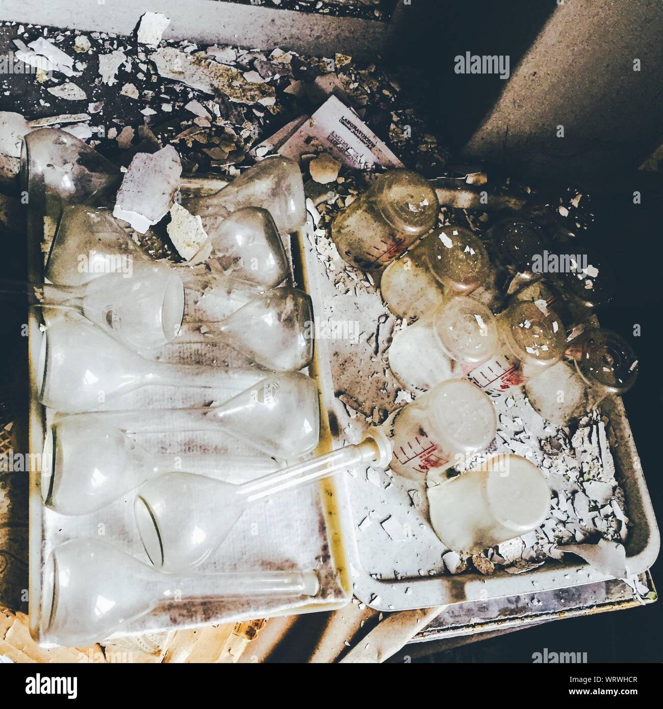 Broken Chemistry Lab Glassware