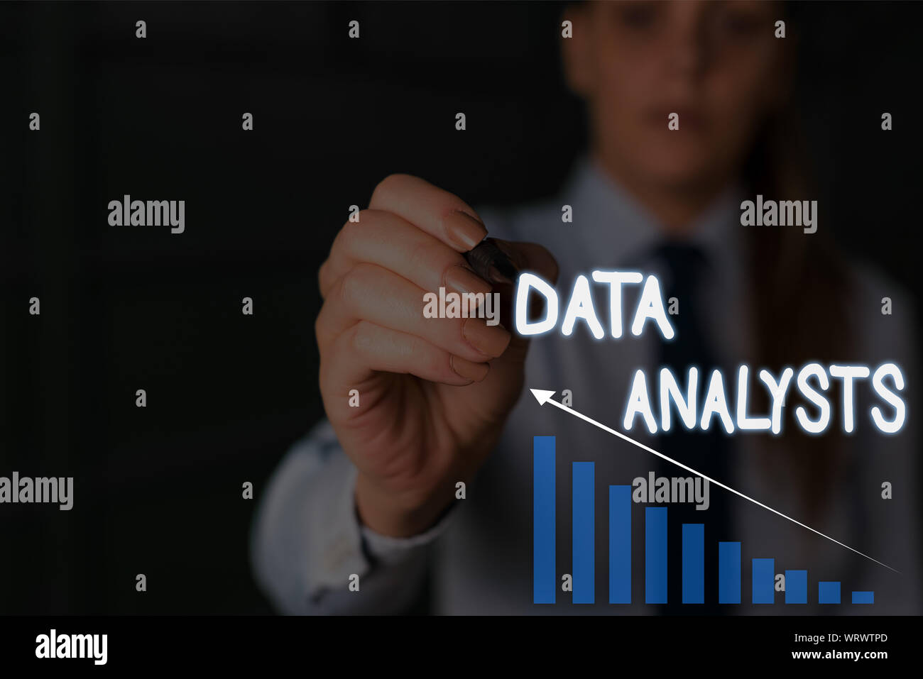 Writing note showing Data Analysts. Business concept for Programmer Design and Create Report ...
