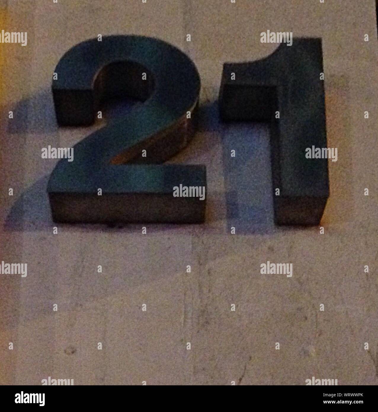 21 number 21 hi-res stock photography and images - Alamy