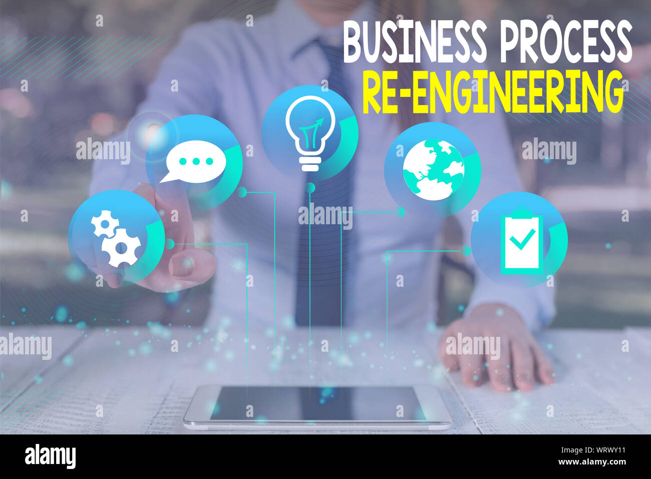 Conceptual hand writing showing Business Process Re Engineering ...