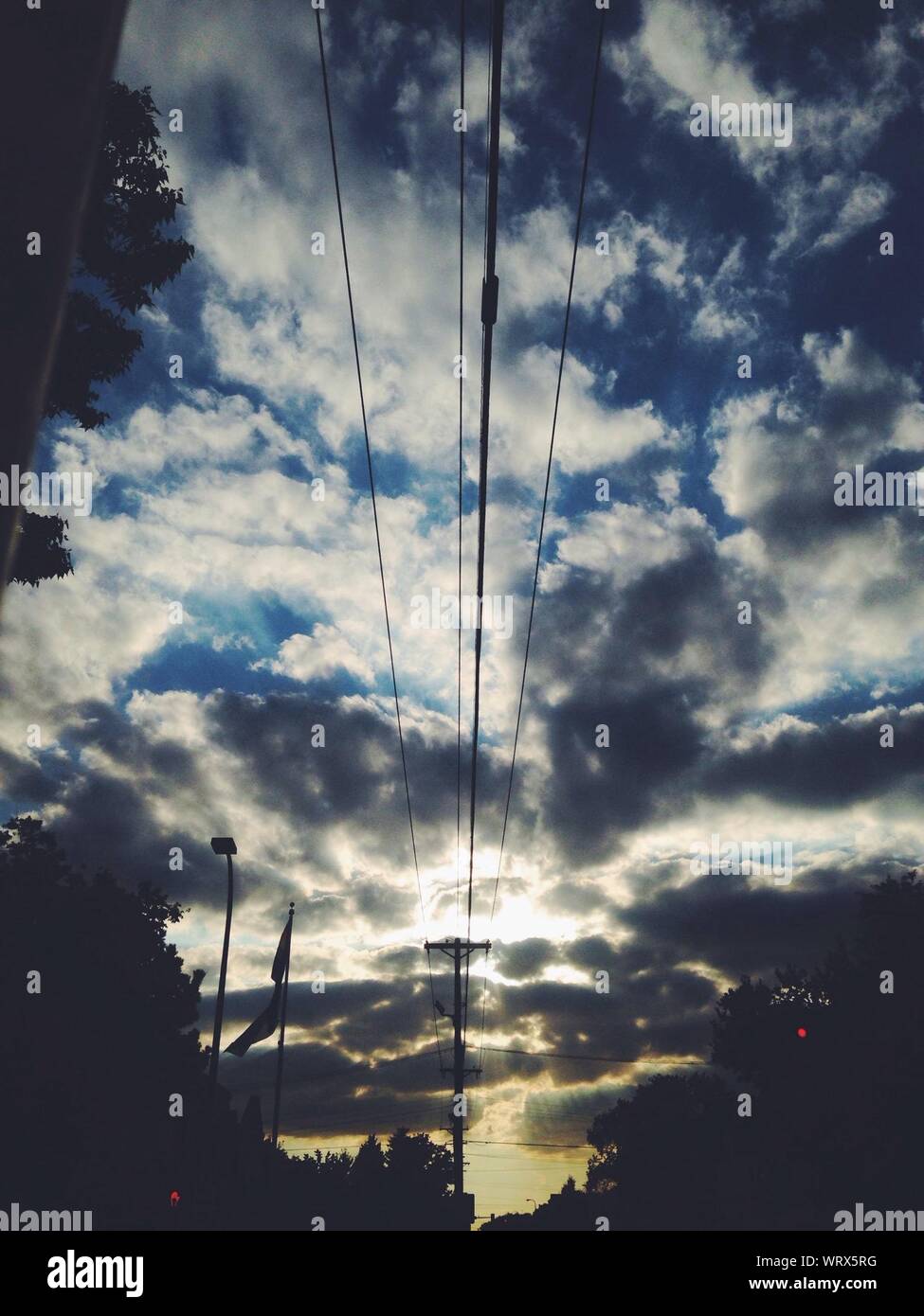 Telephone poles at sunset hi-res stock photography and images - Alamy
