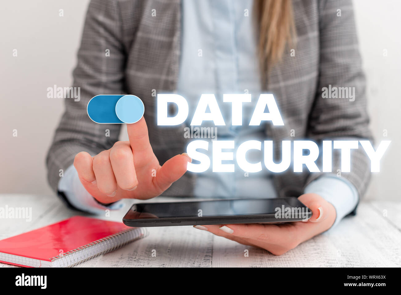 Conceptual hand writing showing Data Security. Concept meaning Confidentiality Disk Encryption ...