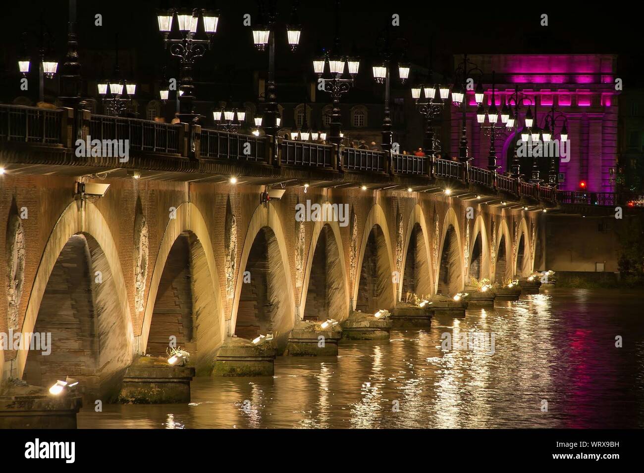 Structure of a bridge at night hi-res stock photography and images - Alamy
