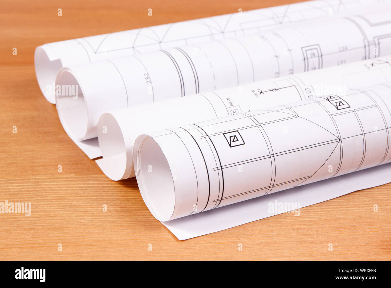 Rolls of diagrams or electrical construction drawings for engineer jobs ...